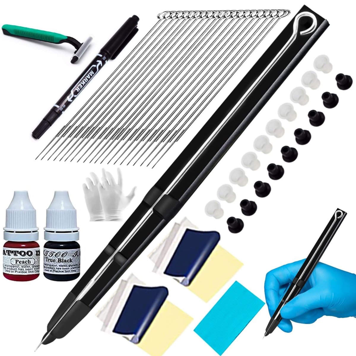 Hand Poke Tattoo Kit - Black 2.0 - Tattoo Unleashed