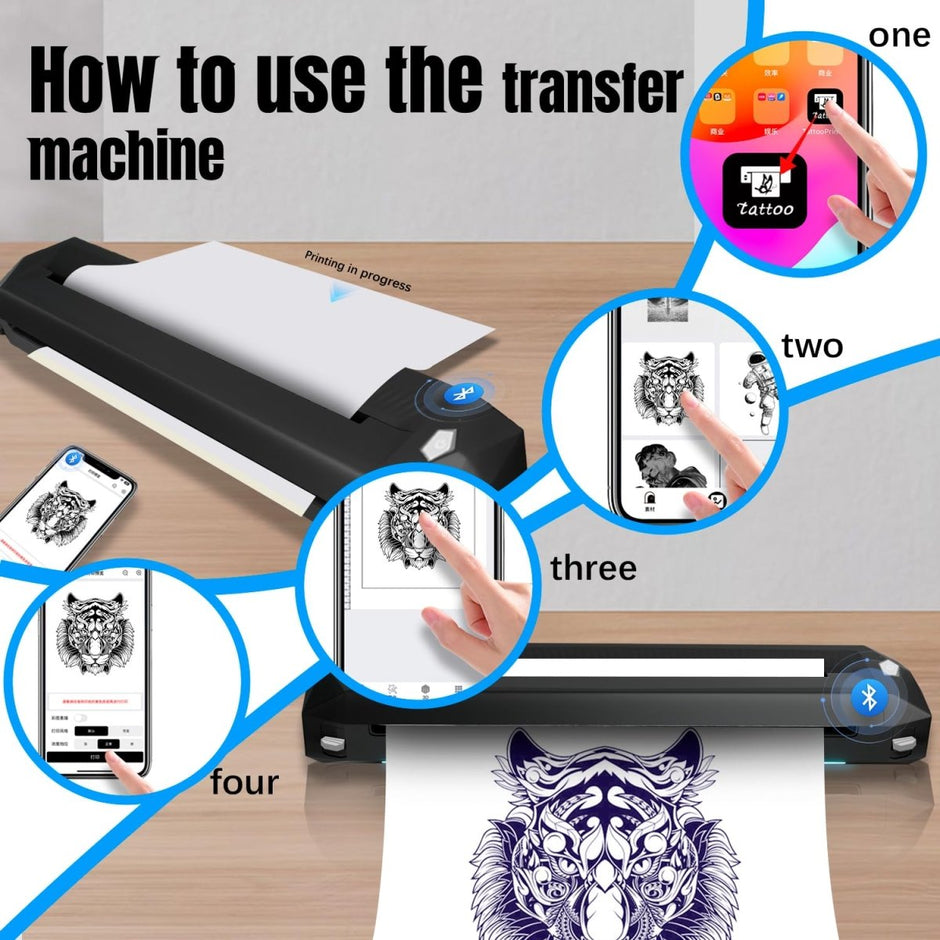 KVM Wireless Tattoo Thermal Stencil Printer Bluetooth or USB Interface ...
