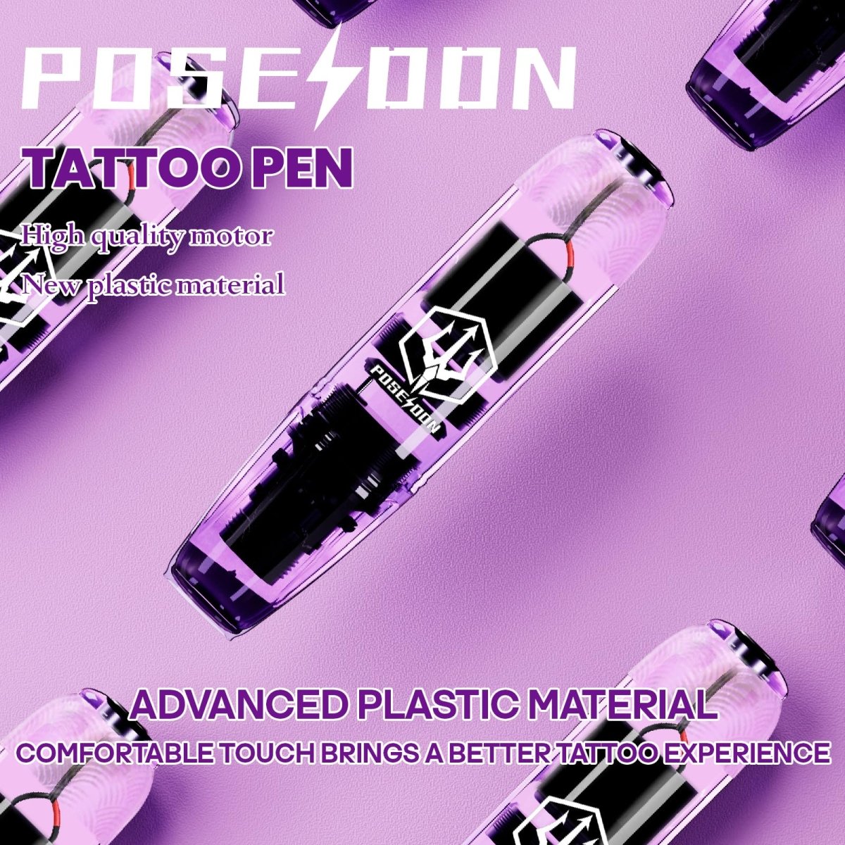 POSEIDON Tattoo Kit, Wireless Tattoo Gun Kit, Tattoo Pen Kit with Power ...